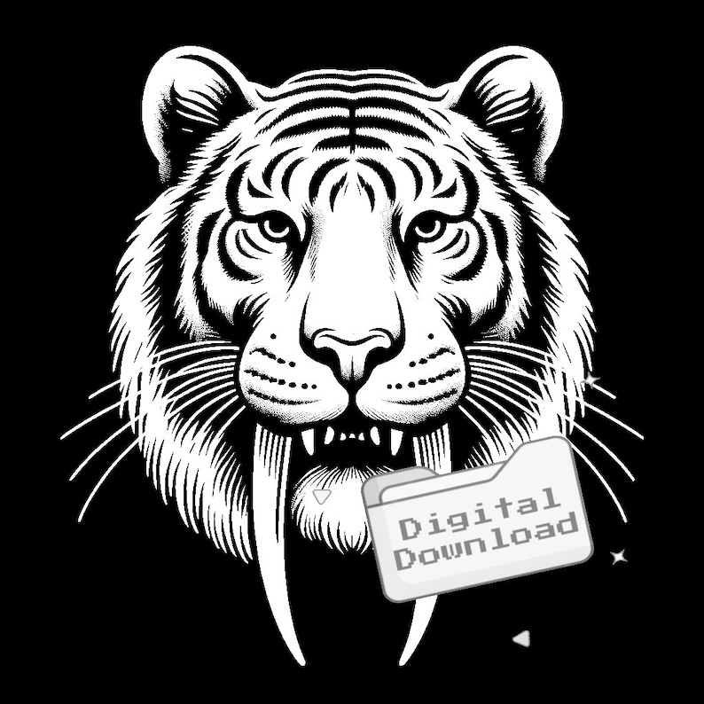 Saber Toothed Tiger SVG Bundle - Etsy