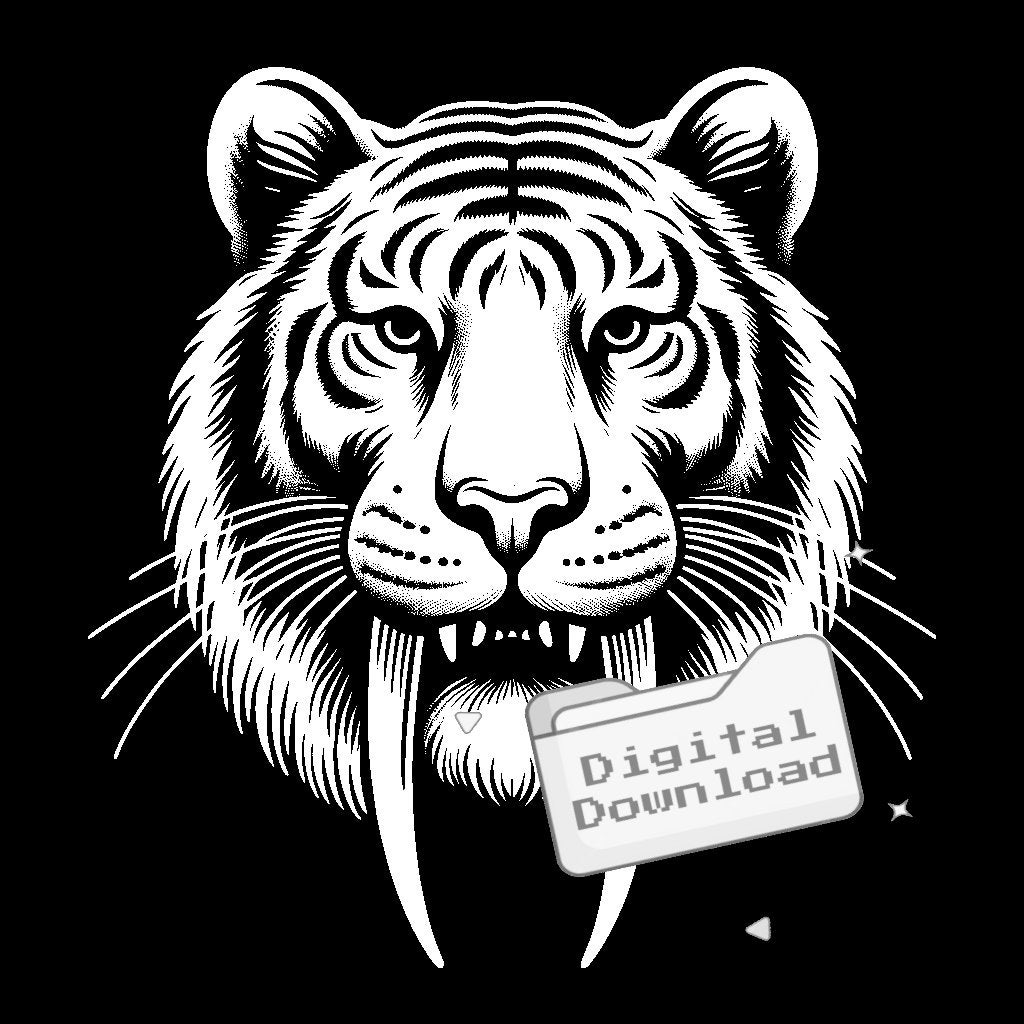 Saber Toothed Tiger SVG Bundle - Etsy