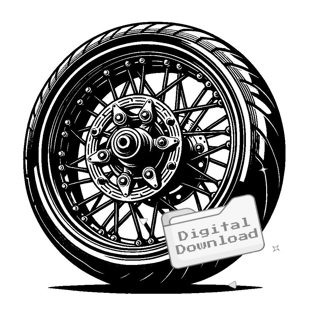 Motorcycle Wheel SVG Bundle - Etsy