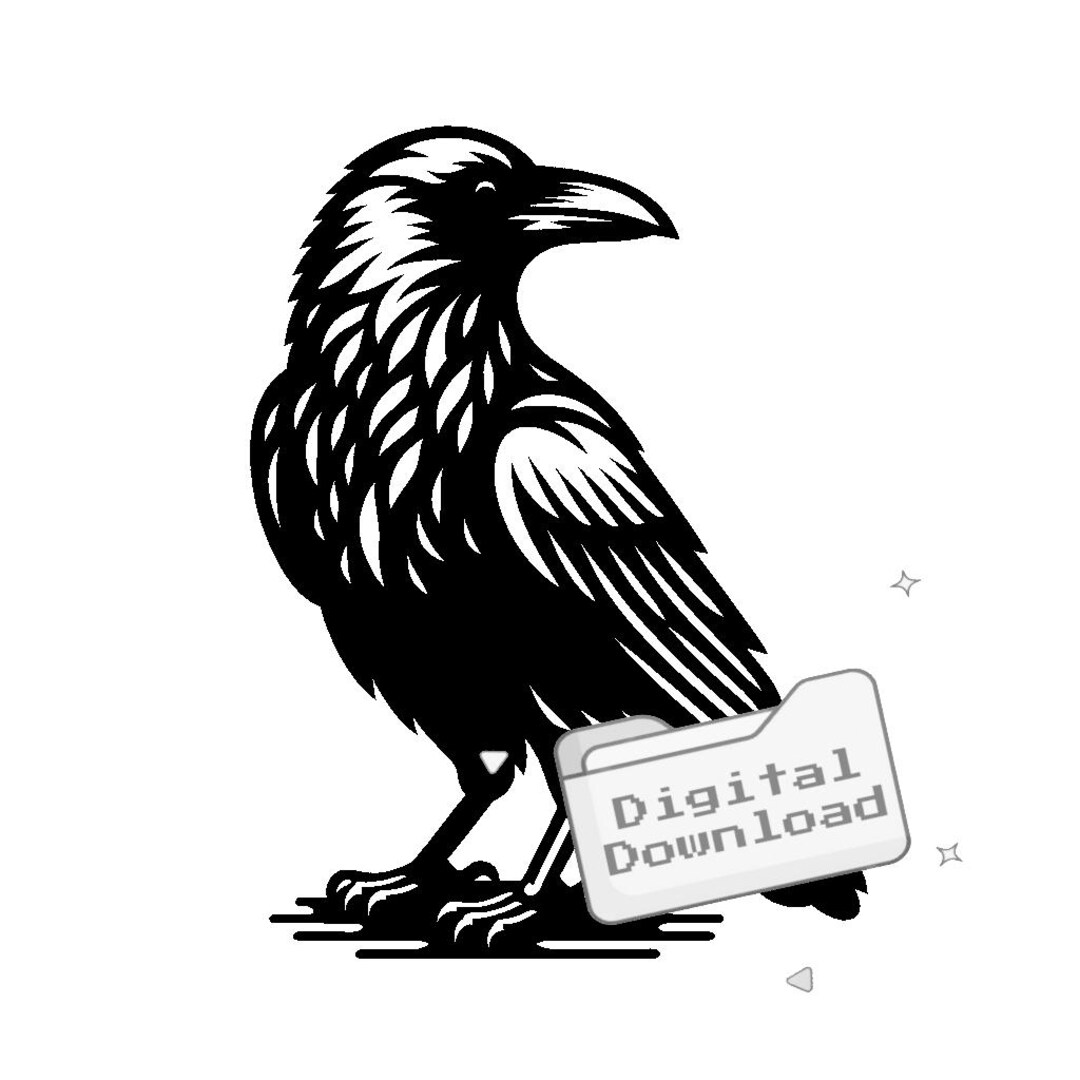 Black Raven SVG Bundle - Etsy