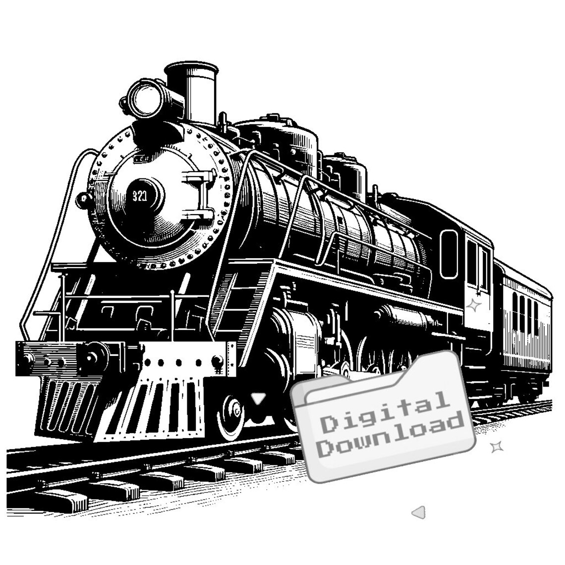 Vintage Diesel Train SVG Bundle - Etsy