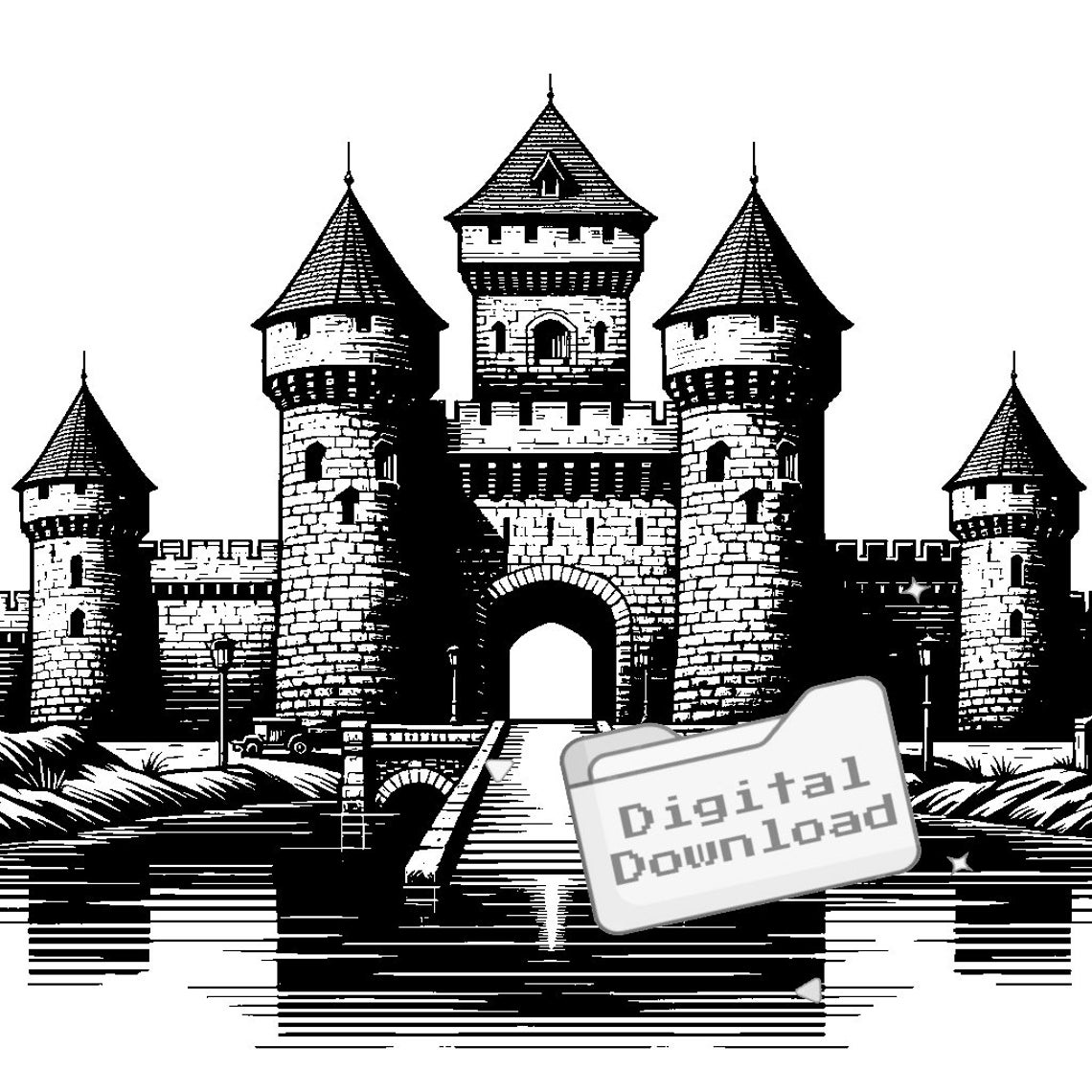 Medieval Castle Moat SVG Bundle - Etsy