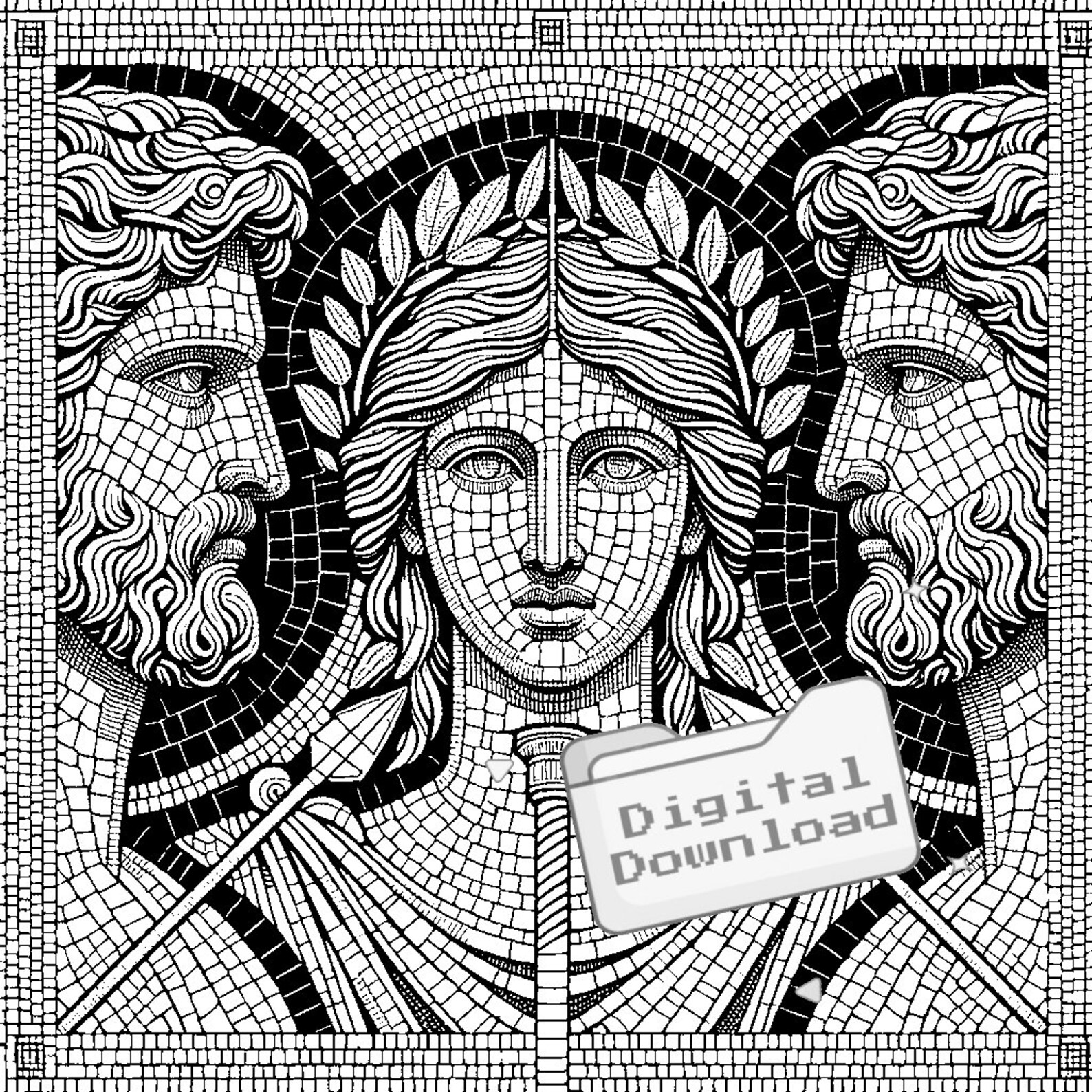 Roman Mosaic SVG Bundle - Etsy