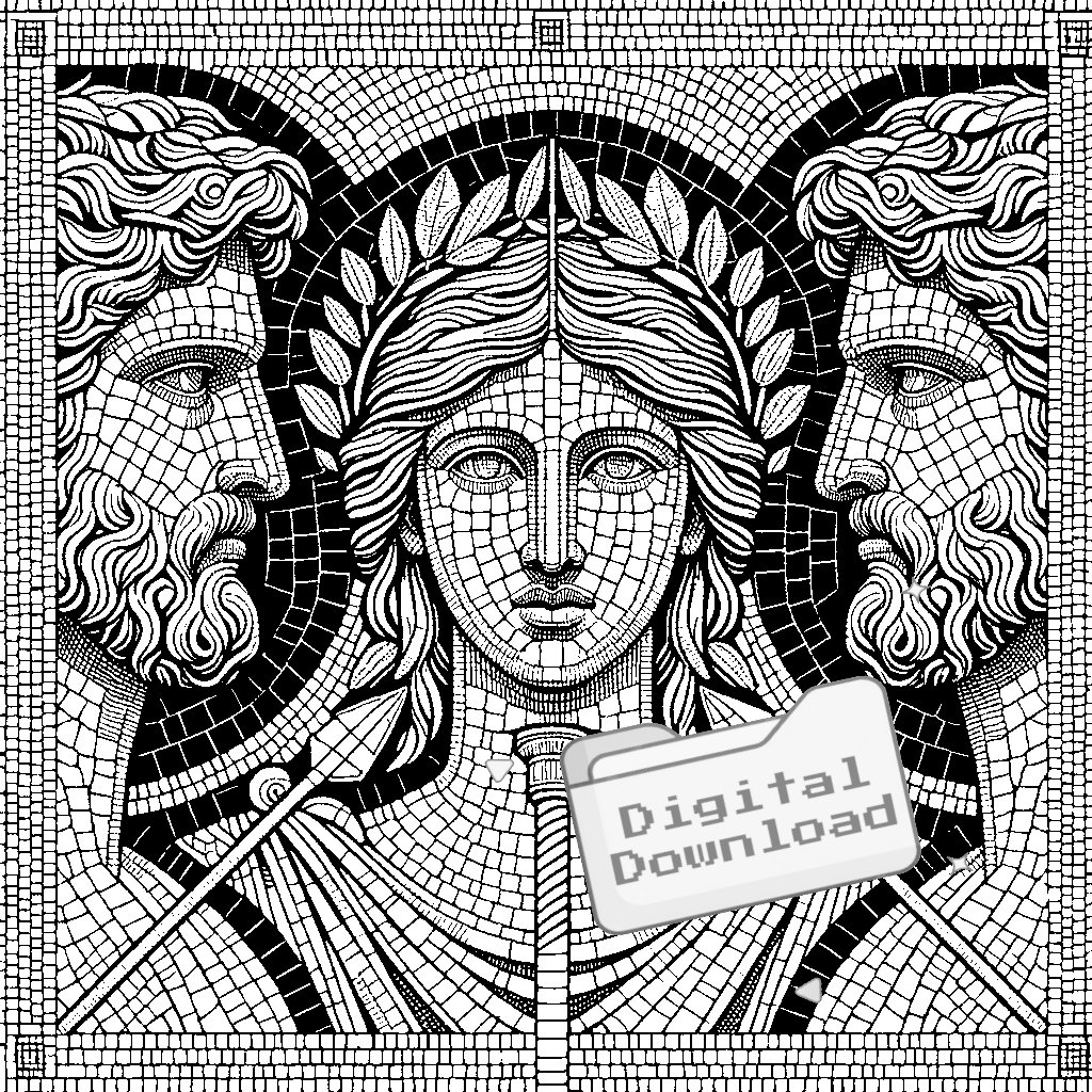 Roman Mosaic SVG Bundle - Etsy