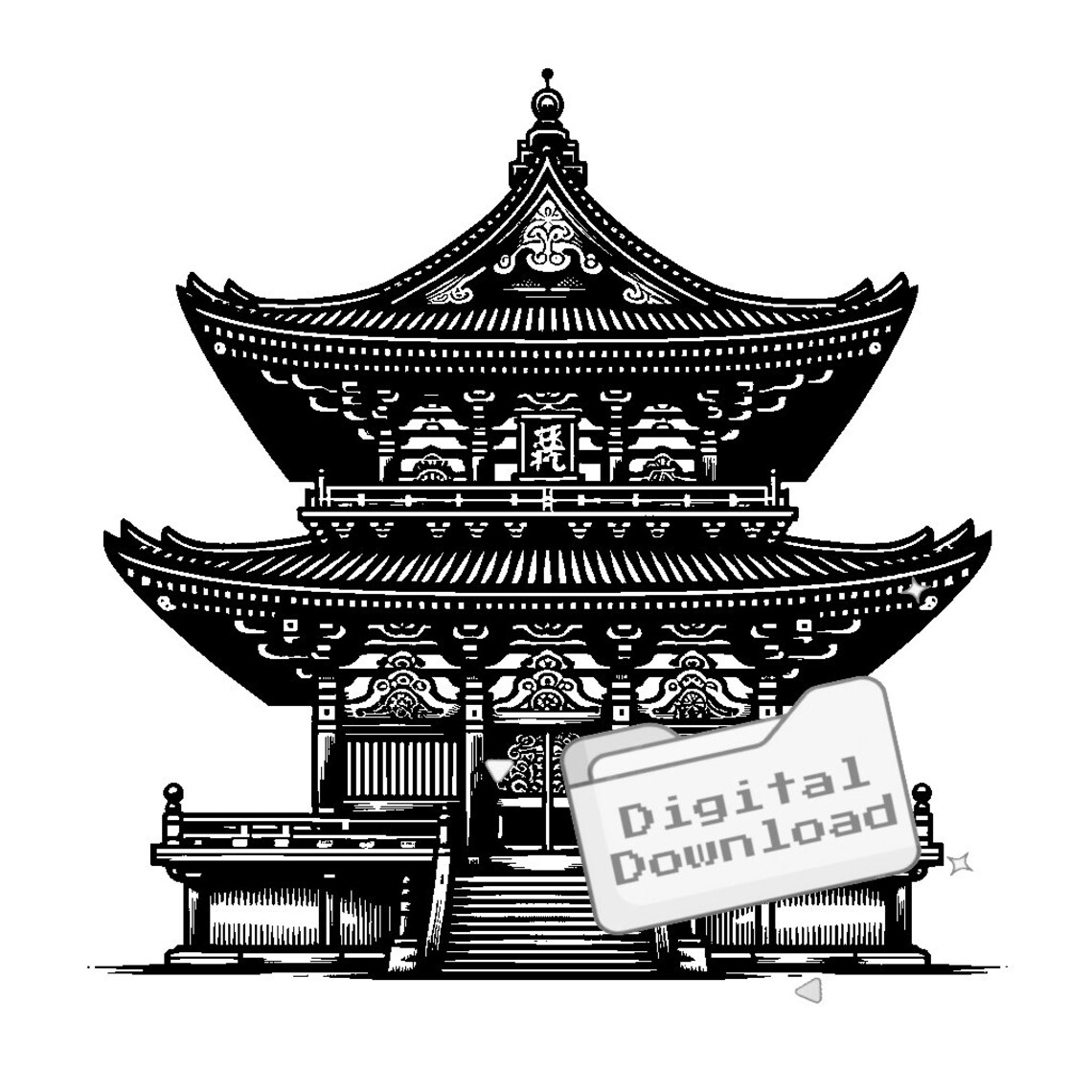 Japanese Temple SVG Bundle - Etsy