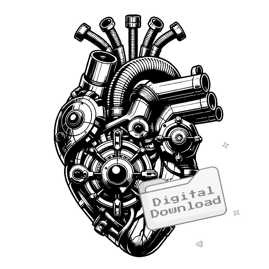 Mechanical Heart SVG Bundle - Etsy