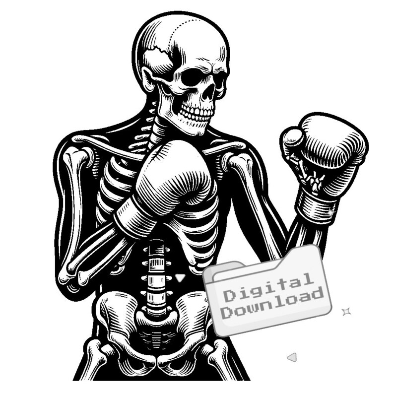 Skeleton Boxing SVG Bundle - Etsy