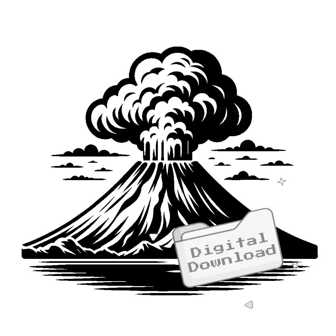 Volcano Eruption SVG Bundle - Etsy
