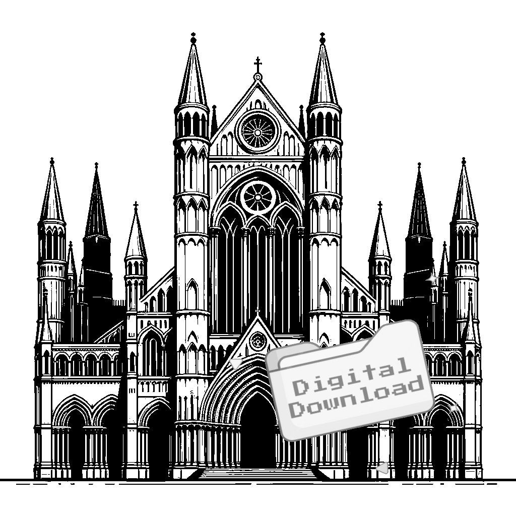 Gothic Cathedral SVG Bundle - Etsy