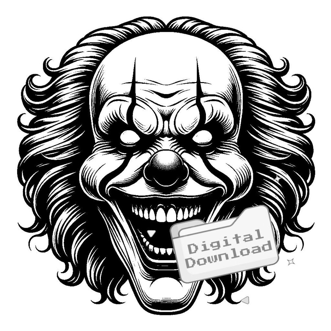 Scary Clown Face SVG Bundle - Etsy
