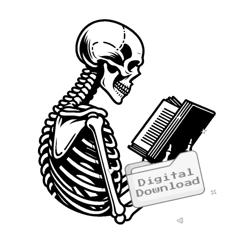 Skeleton Reading a Book SVG Bundle - Etsy