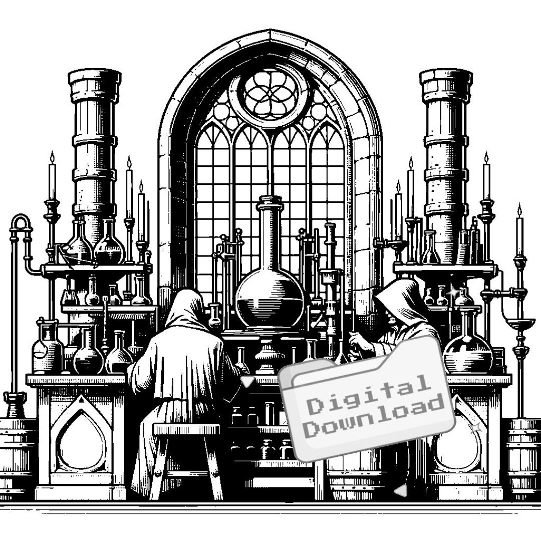 Medieval Alchemist Lab SVG Bundle - Etsy