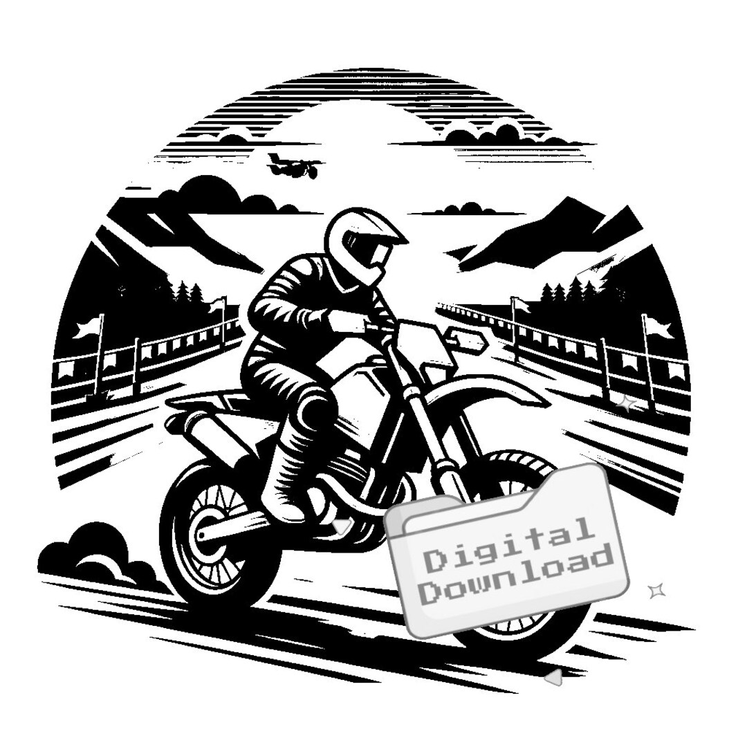Motorcycle Rally Scene SVG Bundle - Etsy