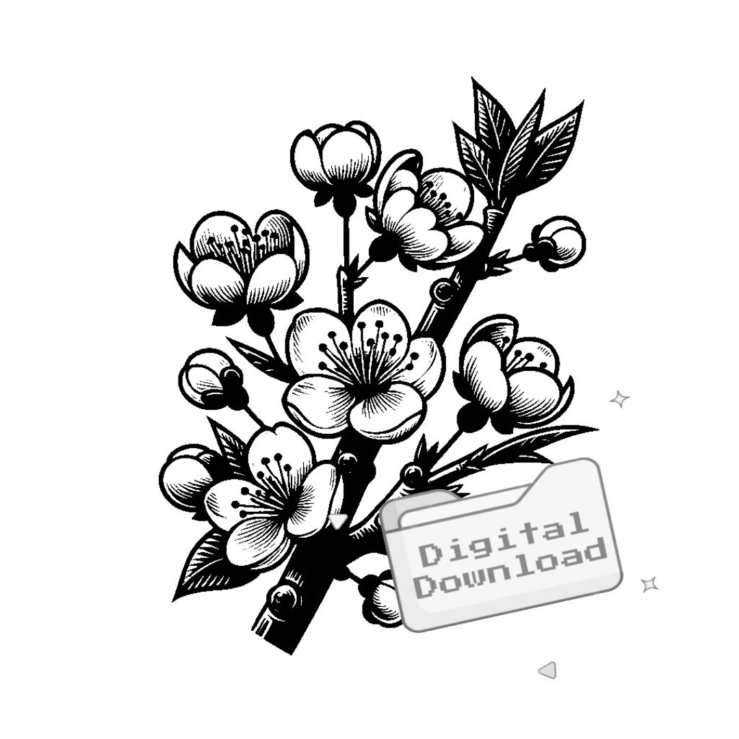 Cherry Blossom SVG Bundle - Etsy