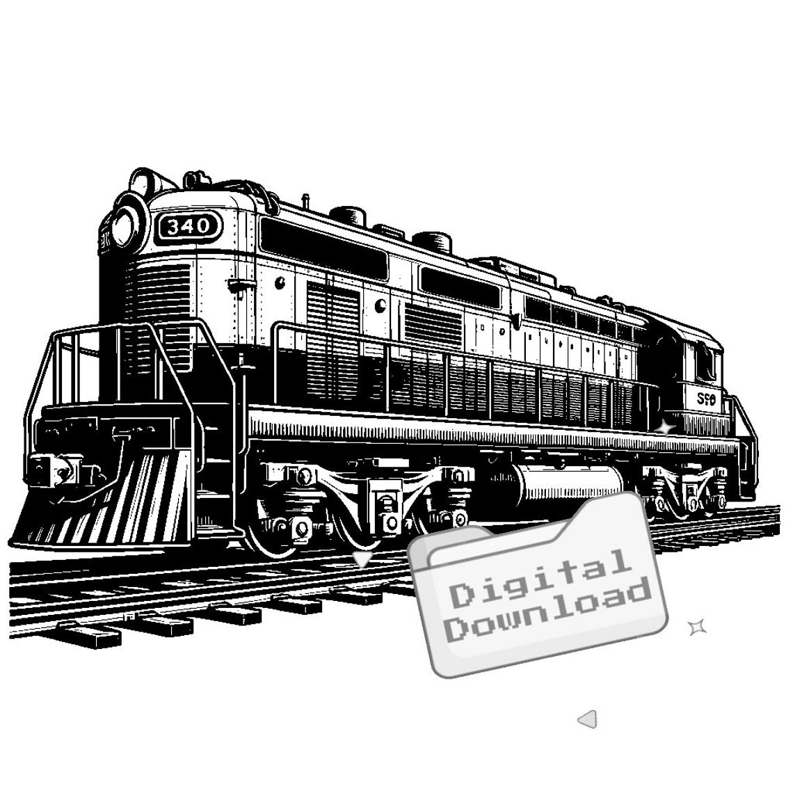 Vintage Diesel Train SVG Bundle - Etsy