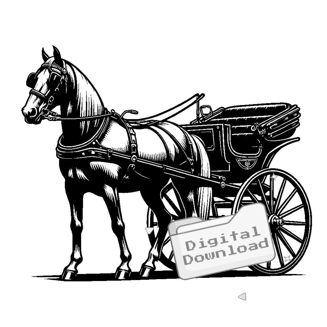 Horse Carriage SVG Bundle - Etsy