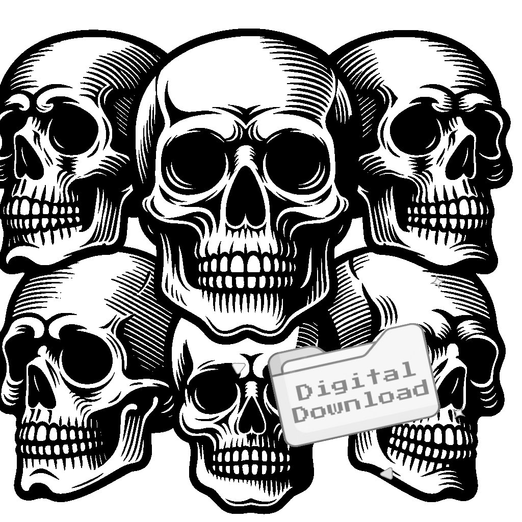 Skulls SVG Bundle - Etsy