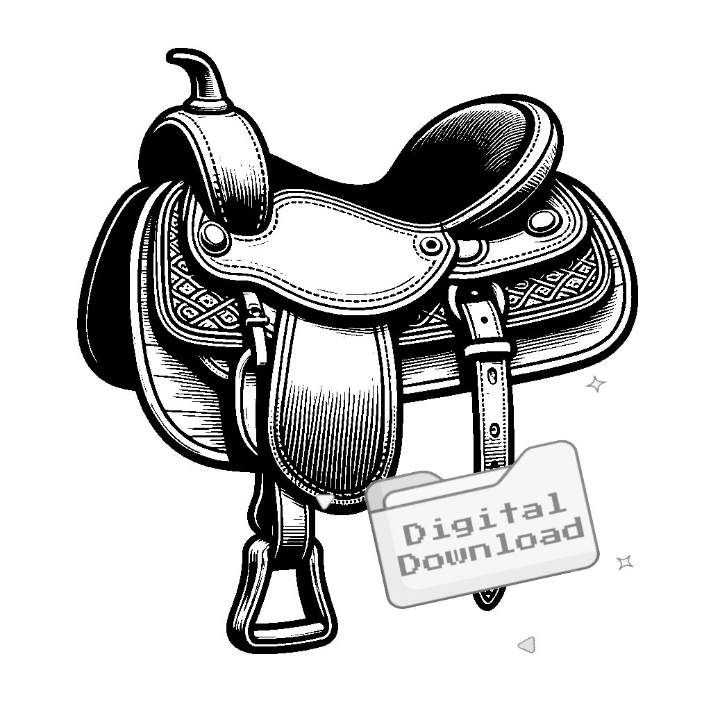 Western Saddle SVG Bundle - Etsy