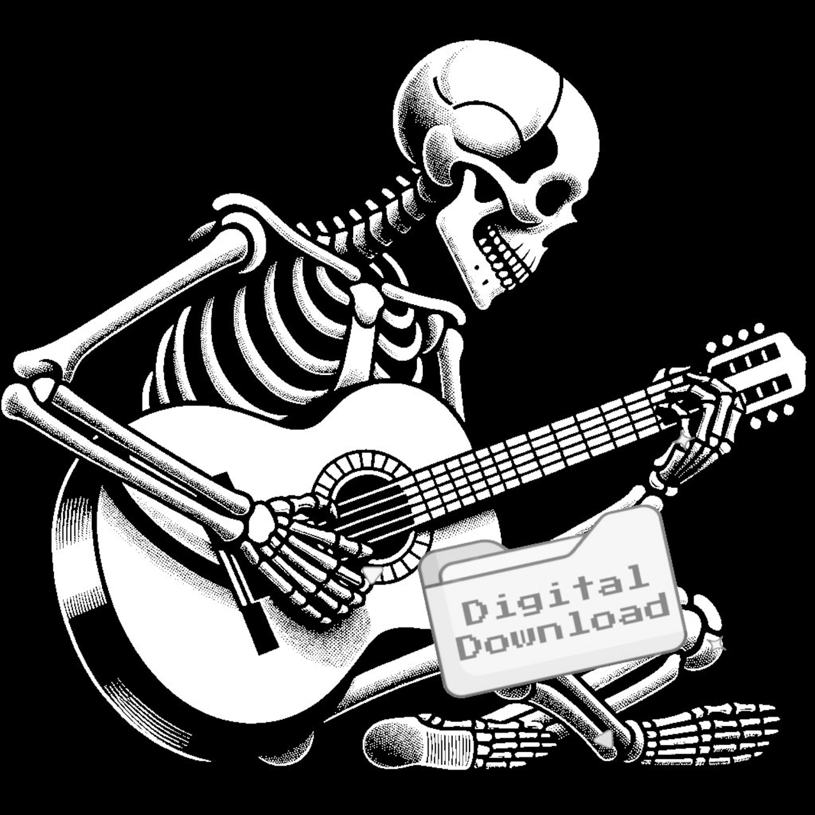 Skeleton Playing a Guitar SVG Bundle - Etsy
