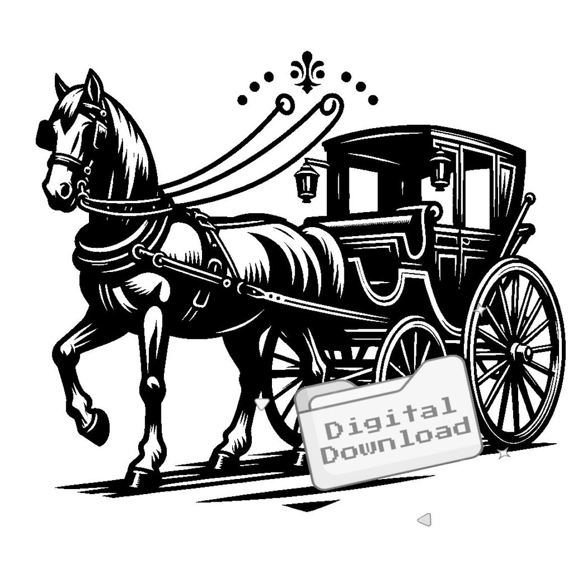 Horse Carriage SVG Bundle - Etsy