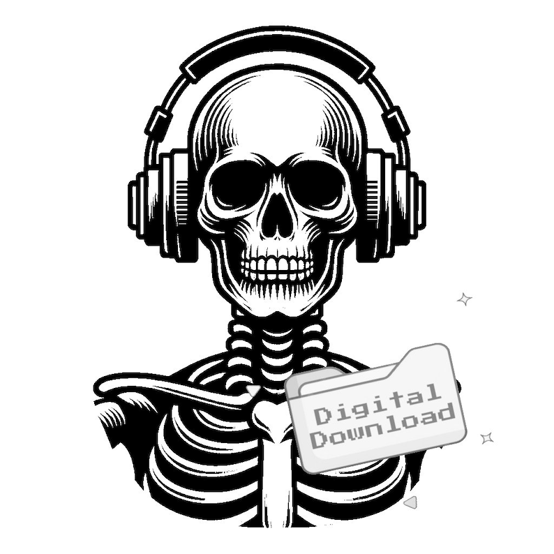 Skeleton Wearing Headphones SVG Bundle - Etsy