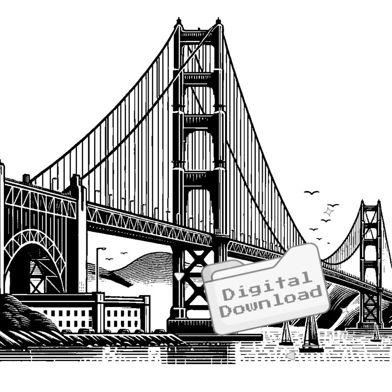 Golden Gate Bridge SVG Bundle - Etsy