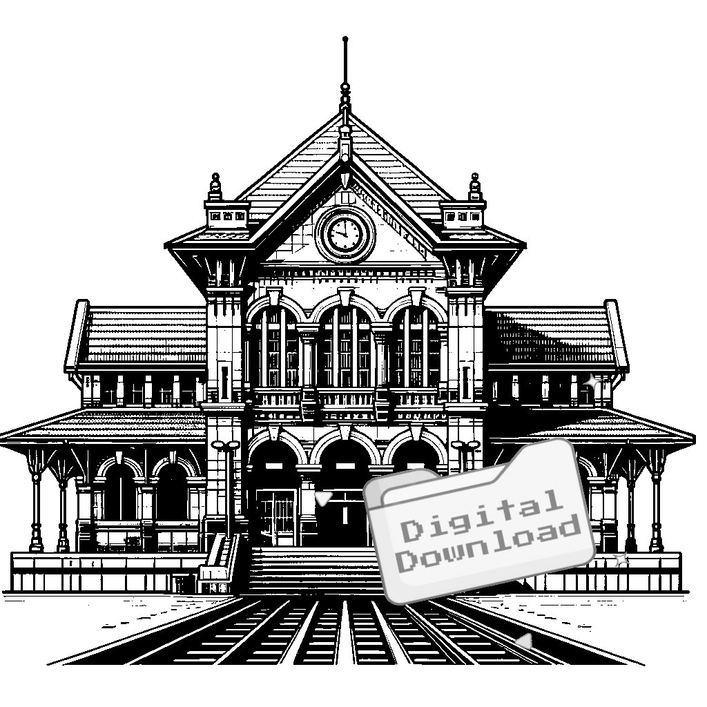 Train Station SVG Bundle - Etsy