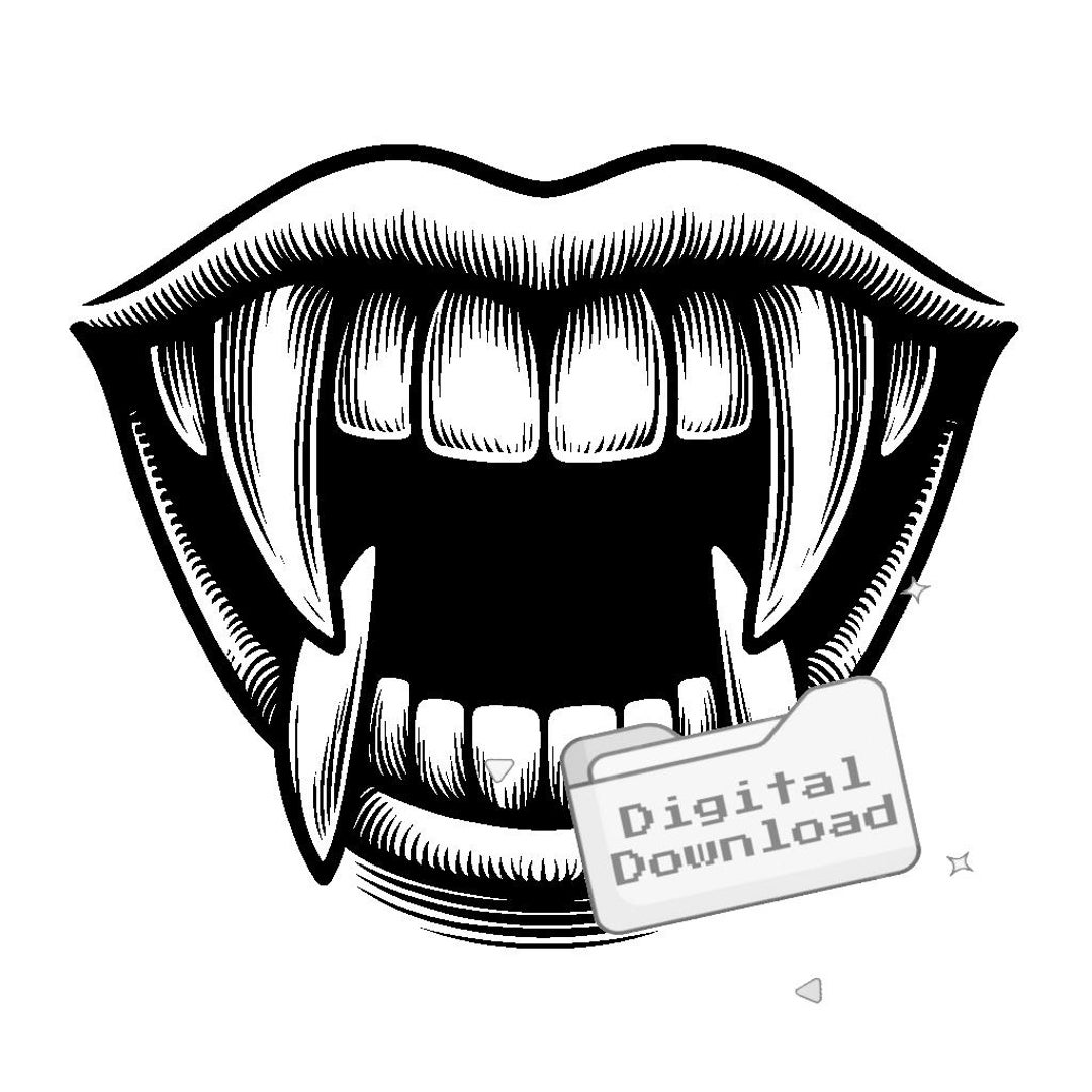 Vampire Fangs SVG Bundle - Etsy