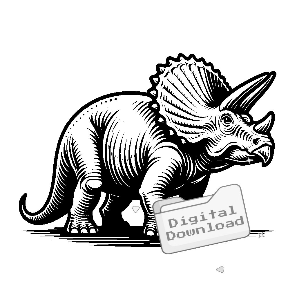 Triceratops SVG Bundle - Etsy