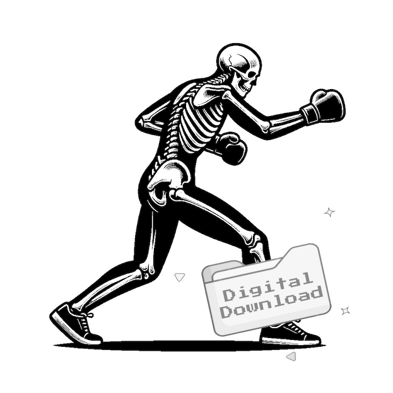 Skeleton Boxing SVG Bundle - Etsy