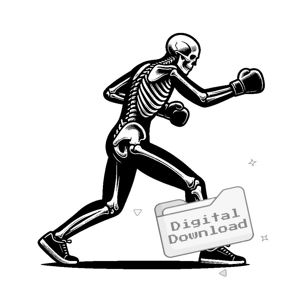 Skeleton Boxing SVG Bundle - Etsy