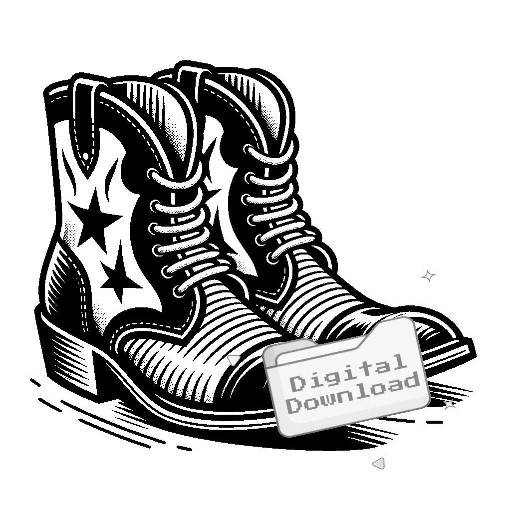 Rodeo Clown Shoes SVG Bundle - Etsy