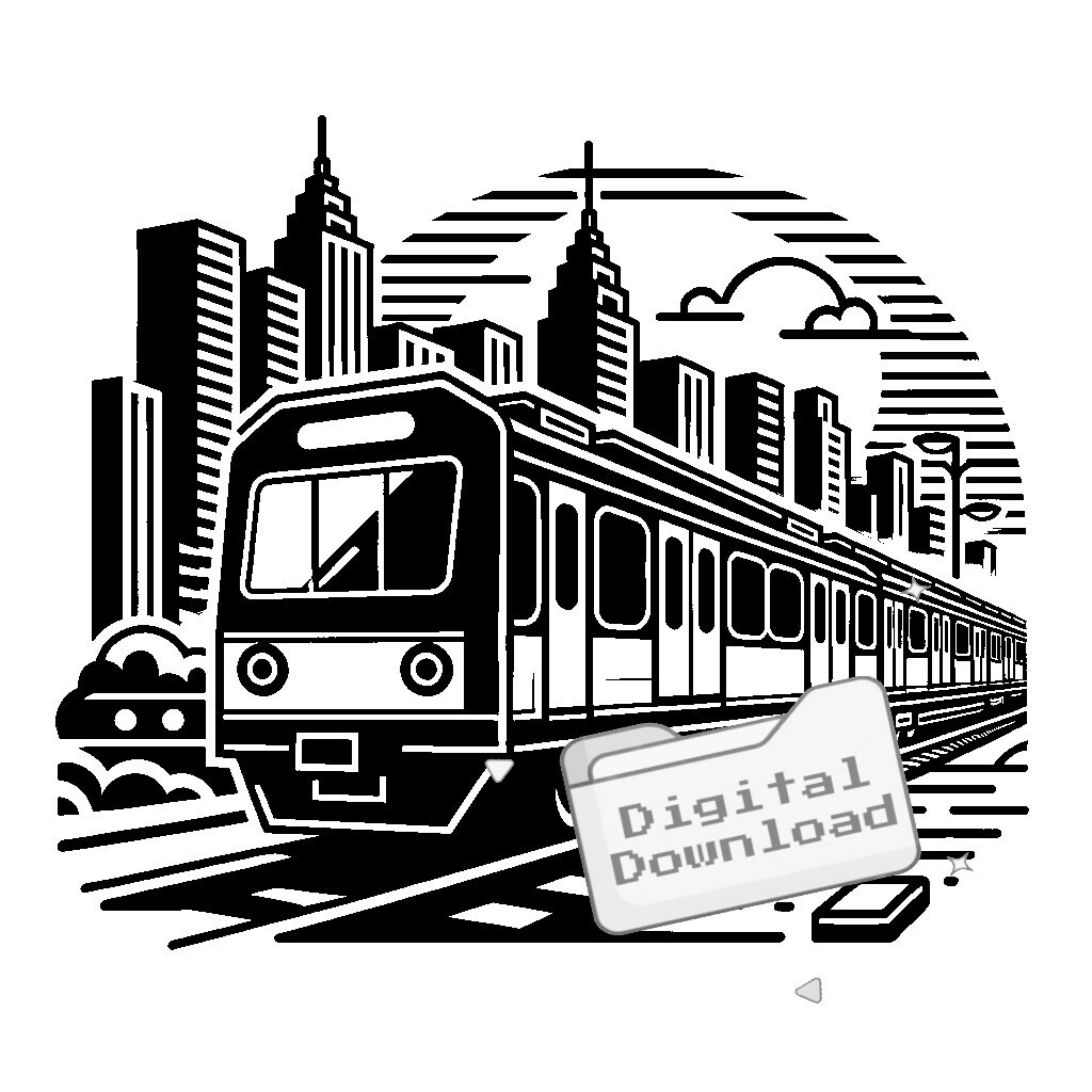 Train in the City SVG Bundle - Etsy