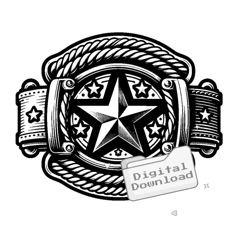Cowboy Belt Buckle SVG Bundle - Etsy