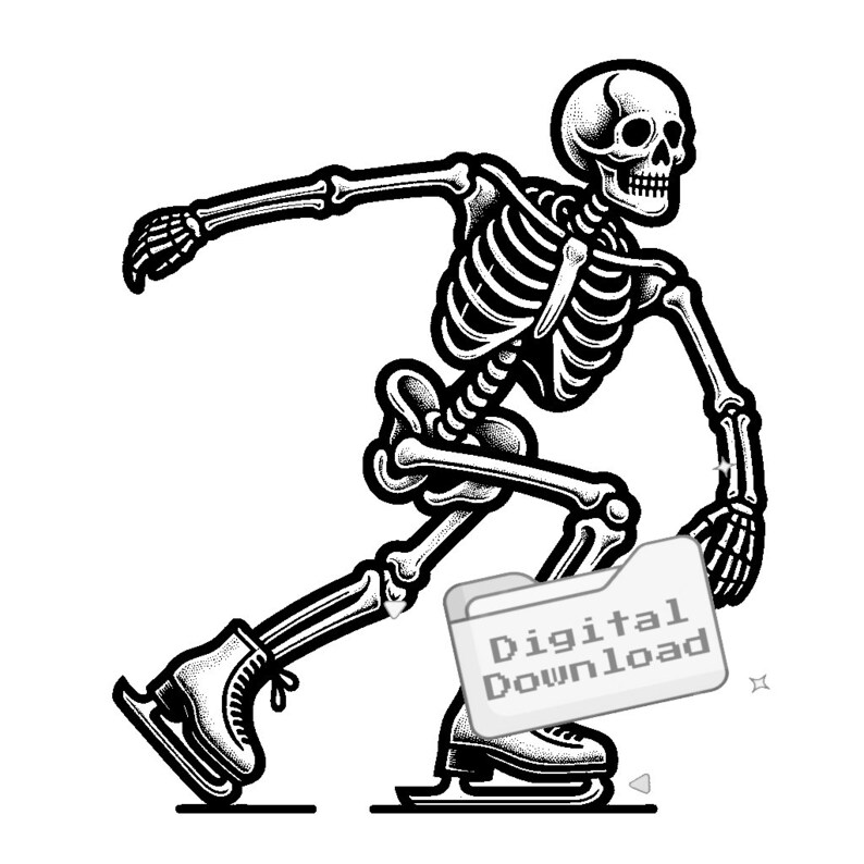 Ice Skating Skeleton SVG Bundle - Etsy