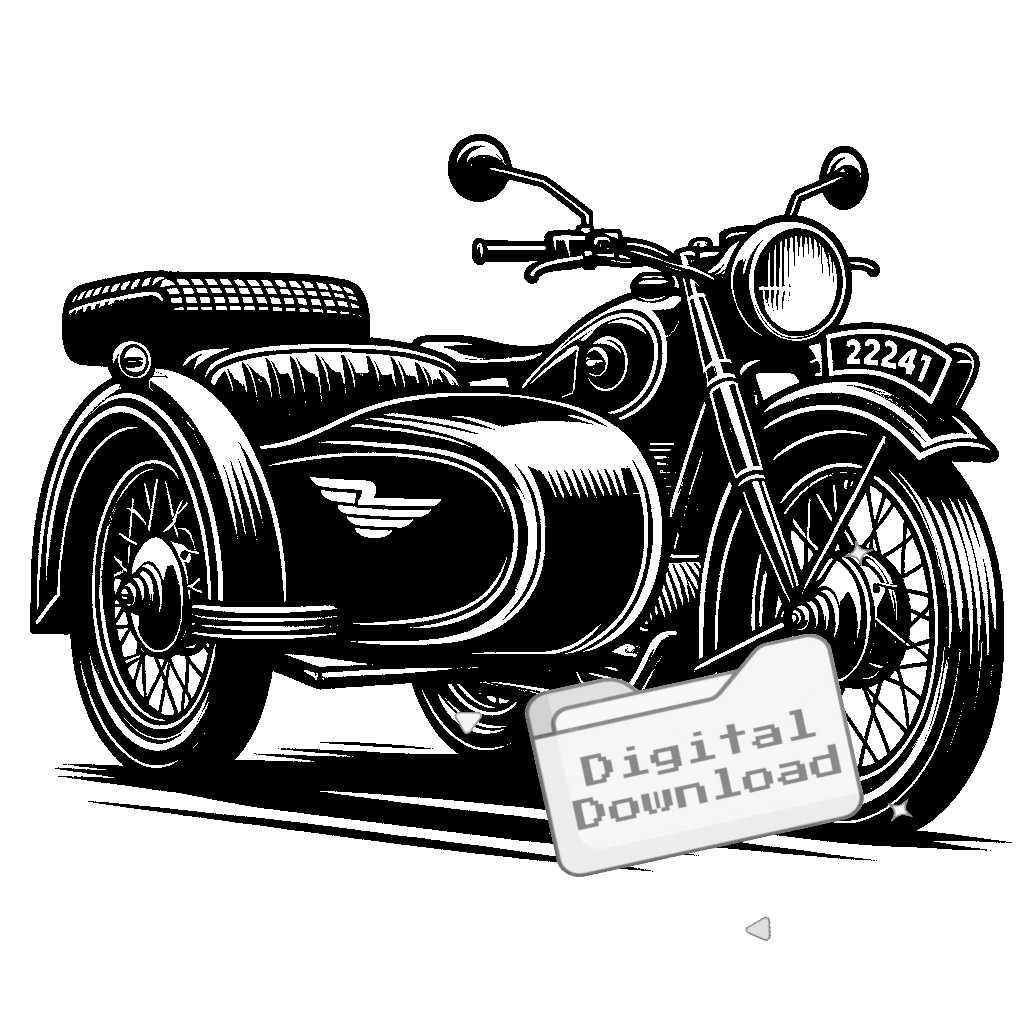 Sidecar Motorcycle SVG Bundle - Etsy
