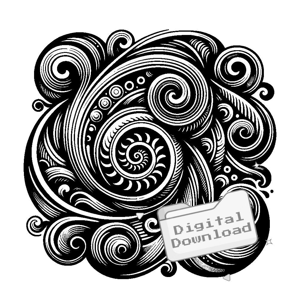 Psychedelic Swirls SVG Bundle - Etsy