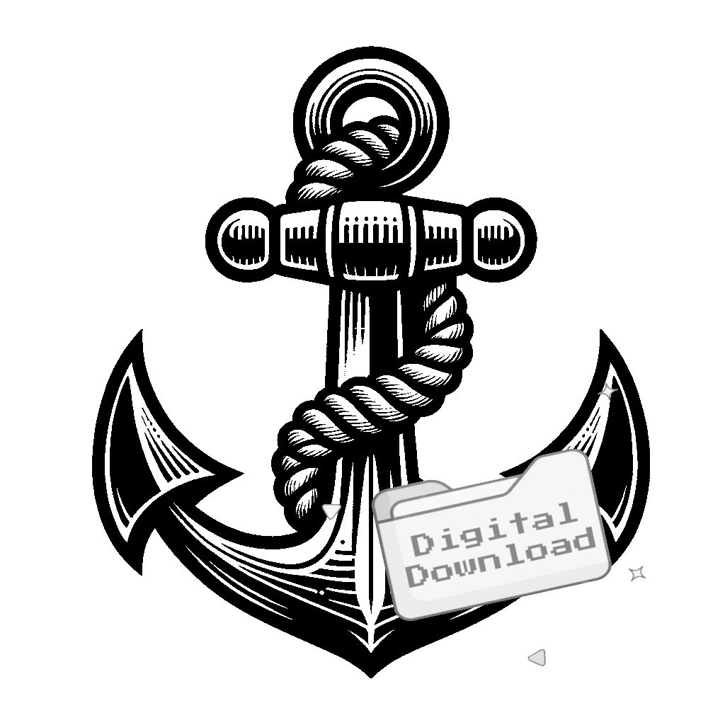 Anchor With Rope SVG Bundle - Etsy