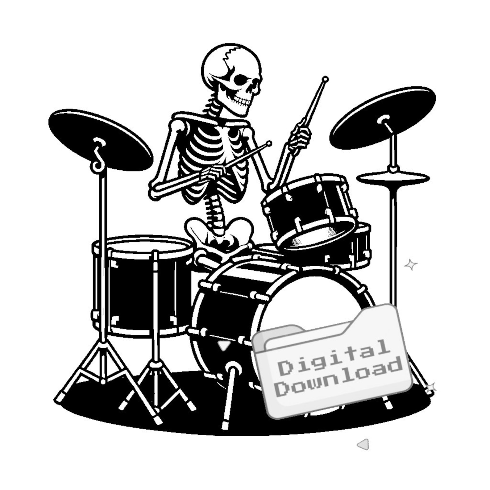 Skeleton Playing the Drums SVG Bundle - Etsy