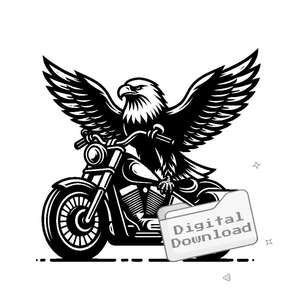 Eagle on Motorcycle SVG Bundle - Etsy