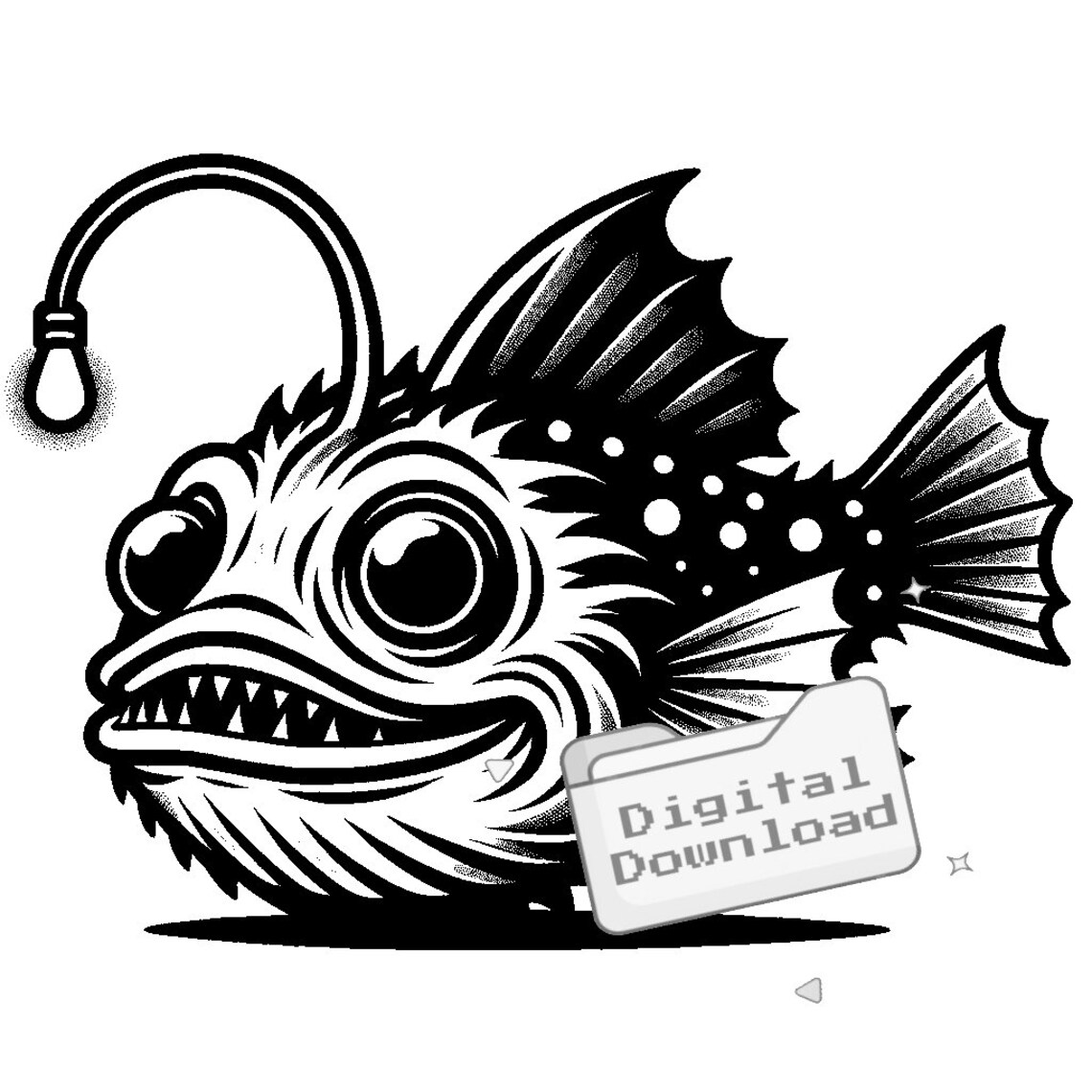 Anglerfish SVG Bundle - Etsy