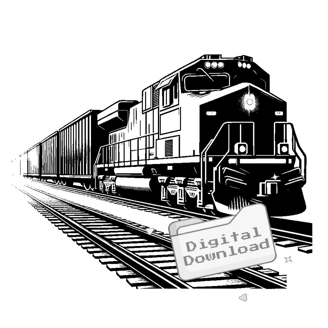 Freight Train SVG Bundle - Etsy