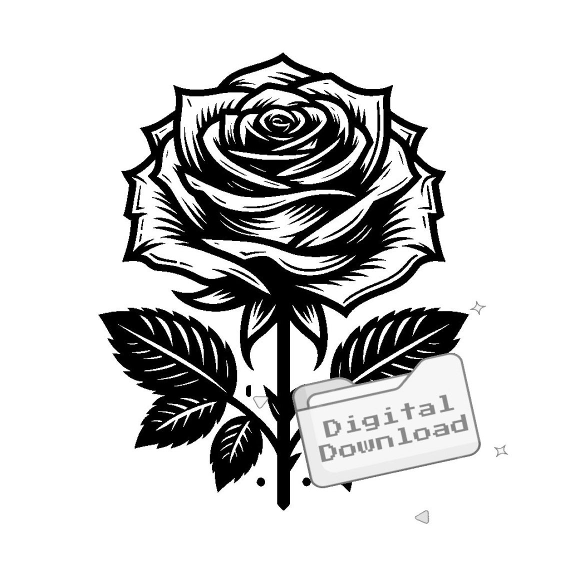 Rose SVG Bundle - Etsy