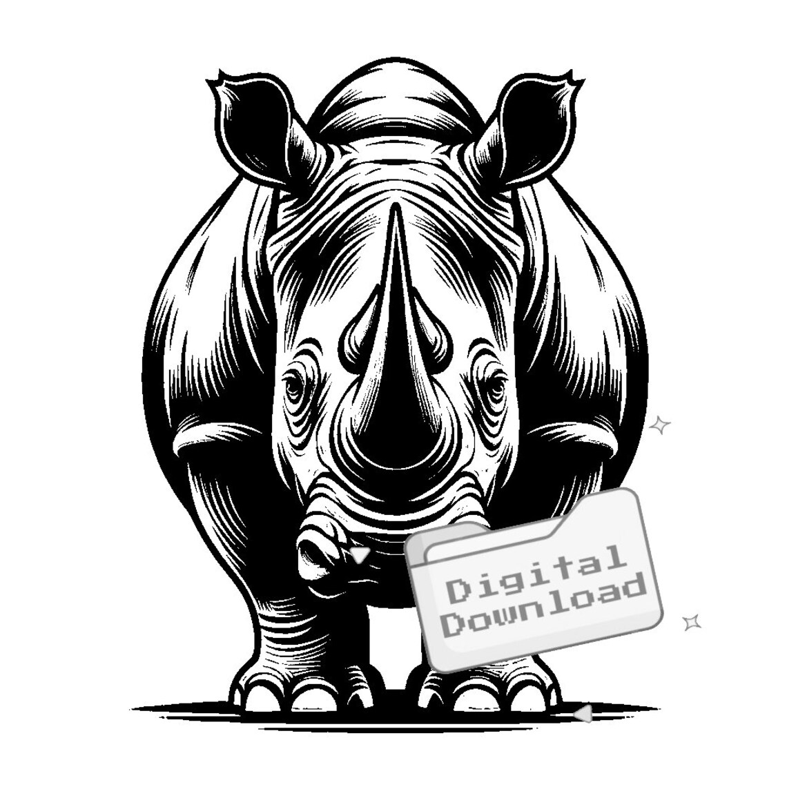 Woolly Rhinoceros SVG Bundle - Etsy