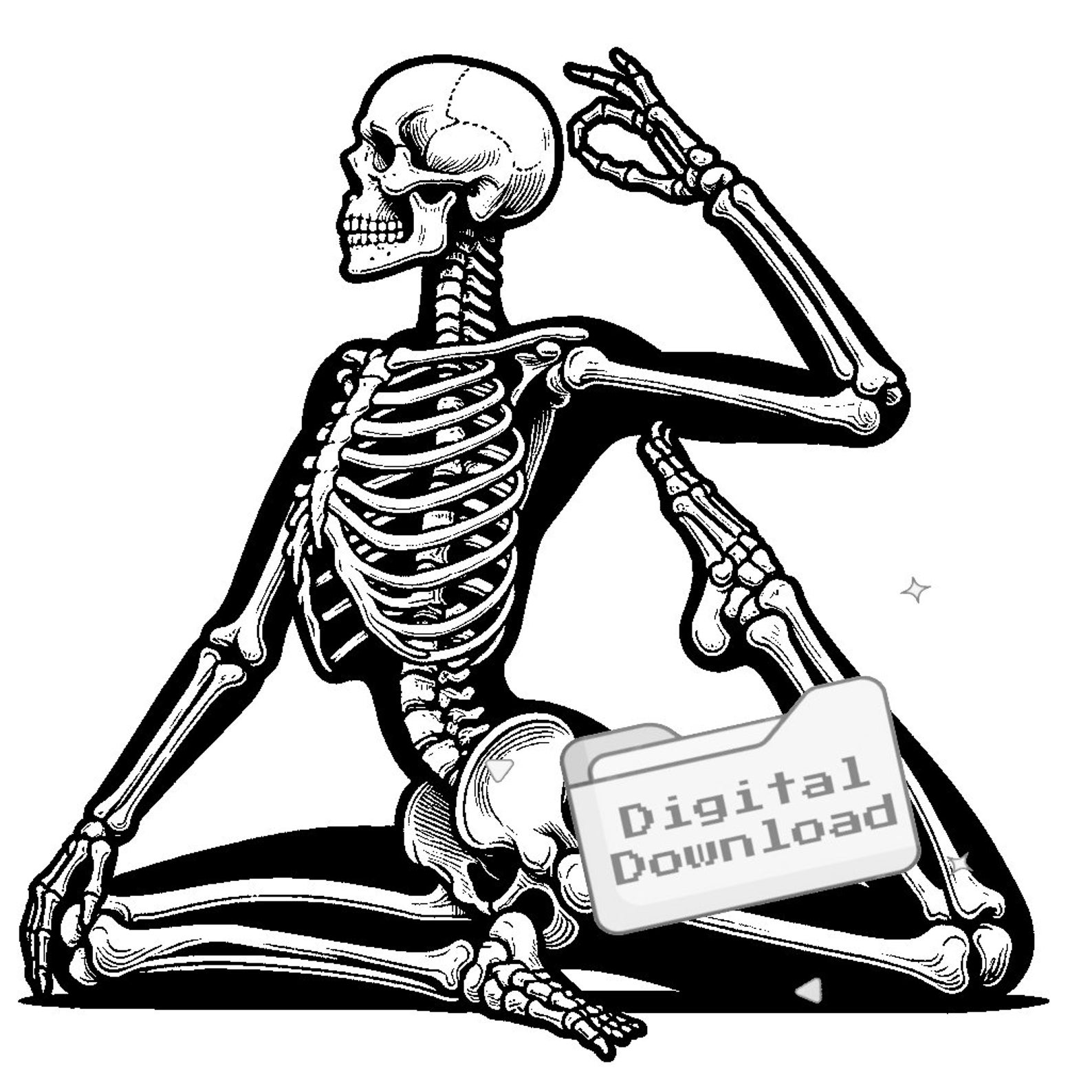 Skeleton Doing Yoga SVG Bundle - Etsy