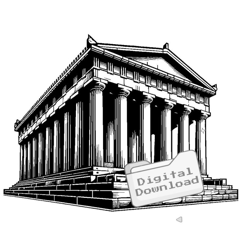 Ancient Greek Temple SVG Bundle - Etsy