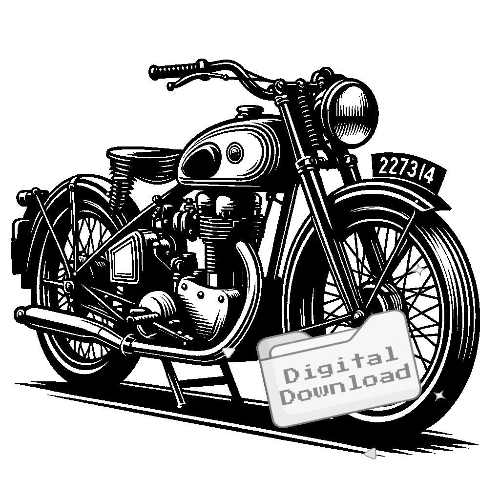 Classic Motorcycle SVG Bundle - Etsy