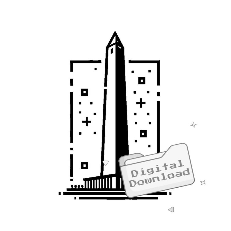 Washington Monument SVG Bundle - Etsy