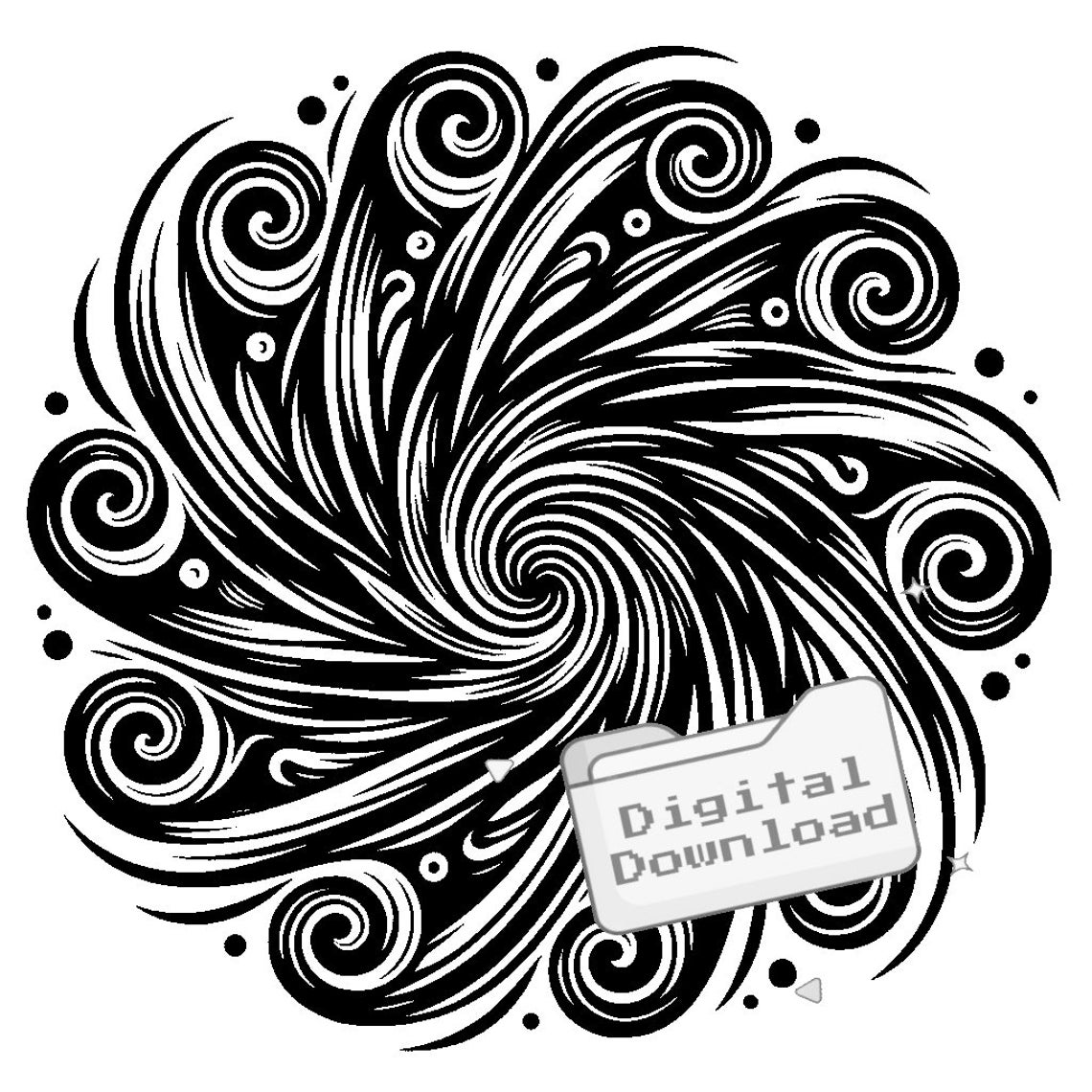 Psychedelic Swirls SVG Bundle - Etsy