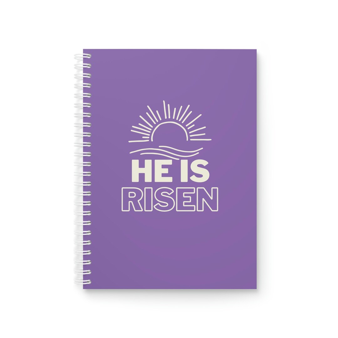 He is Risen Purple Notebook - Etsy